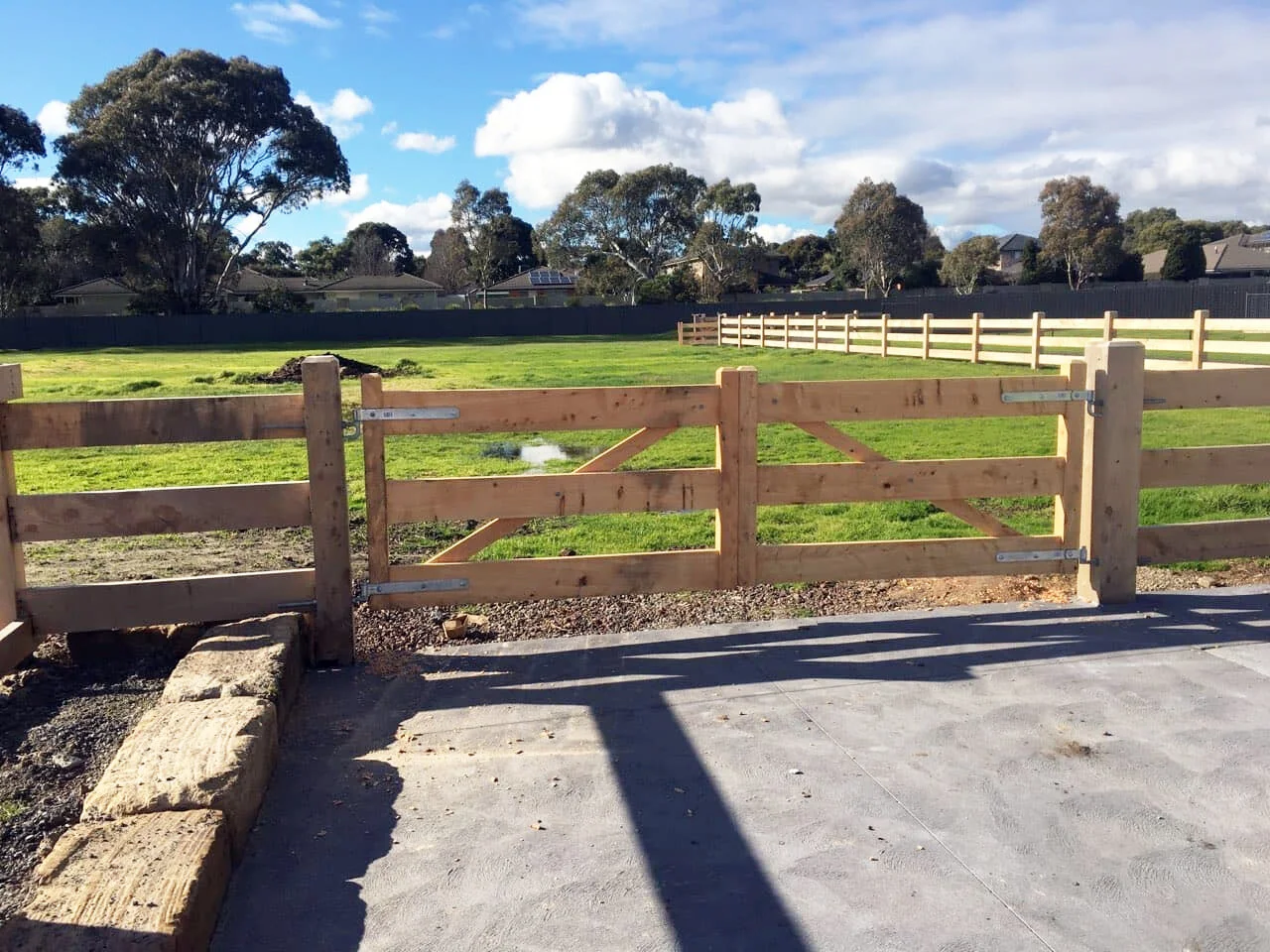 Rail Style Gates | Rail Fence Gate - Gippsland Timber Gates