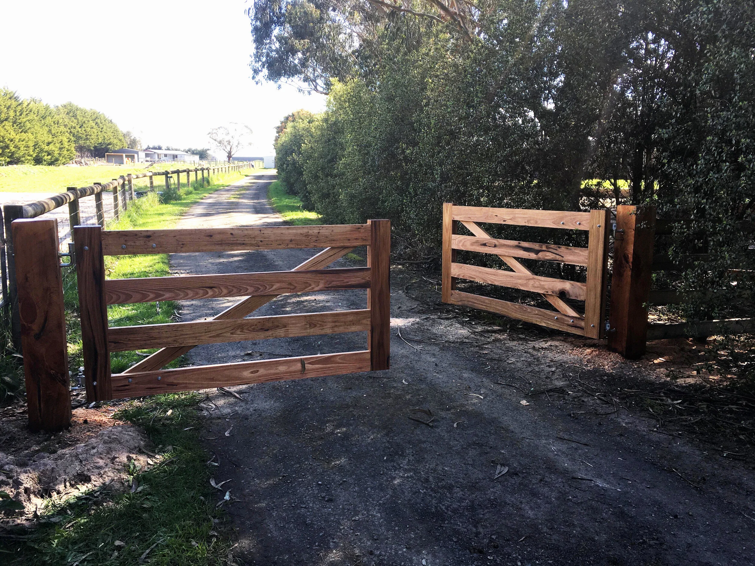 Rail Style Gates | Rail Fence Gate - Gippsland Timber Gates