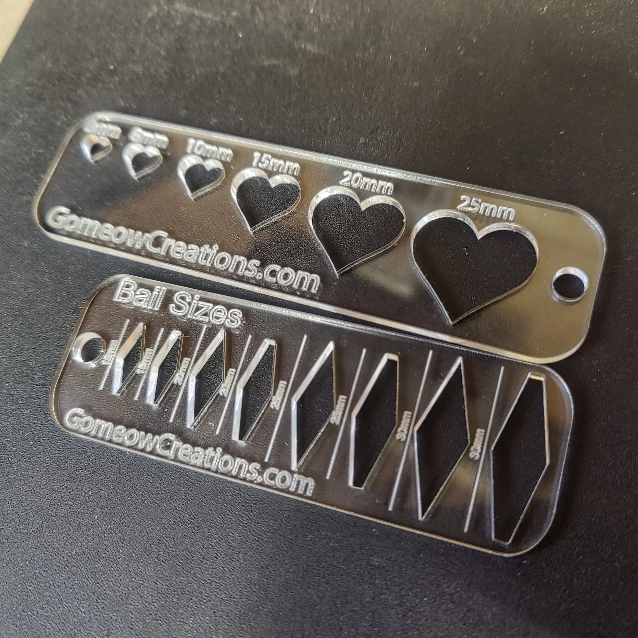 Heart & Bail Size Templates — Gomeow Creations