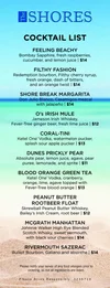 Menus — The Shores Restaurant