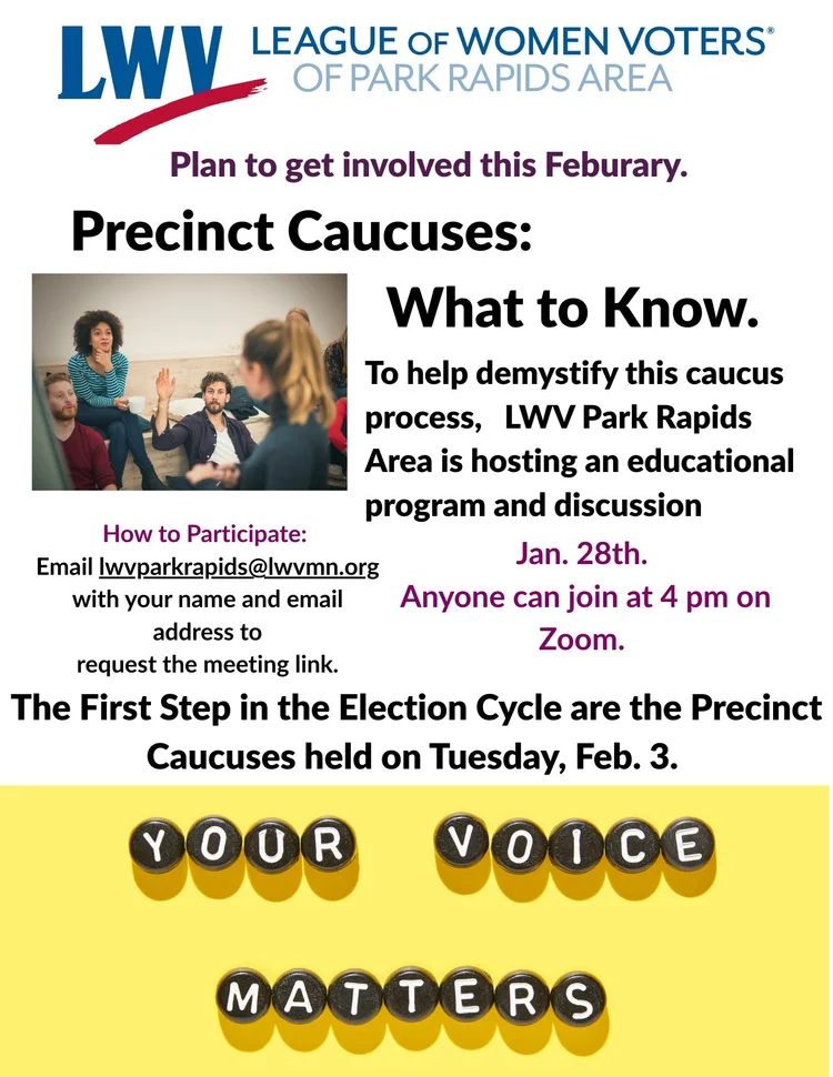 Precinct Caucuses: What to Know — League of Women Voters Minnesota (LWVMN)