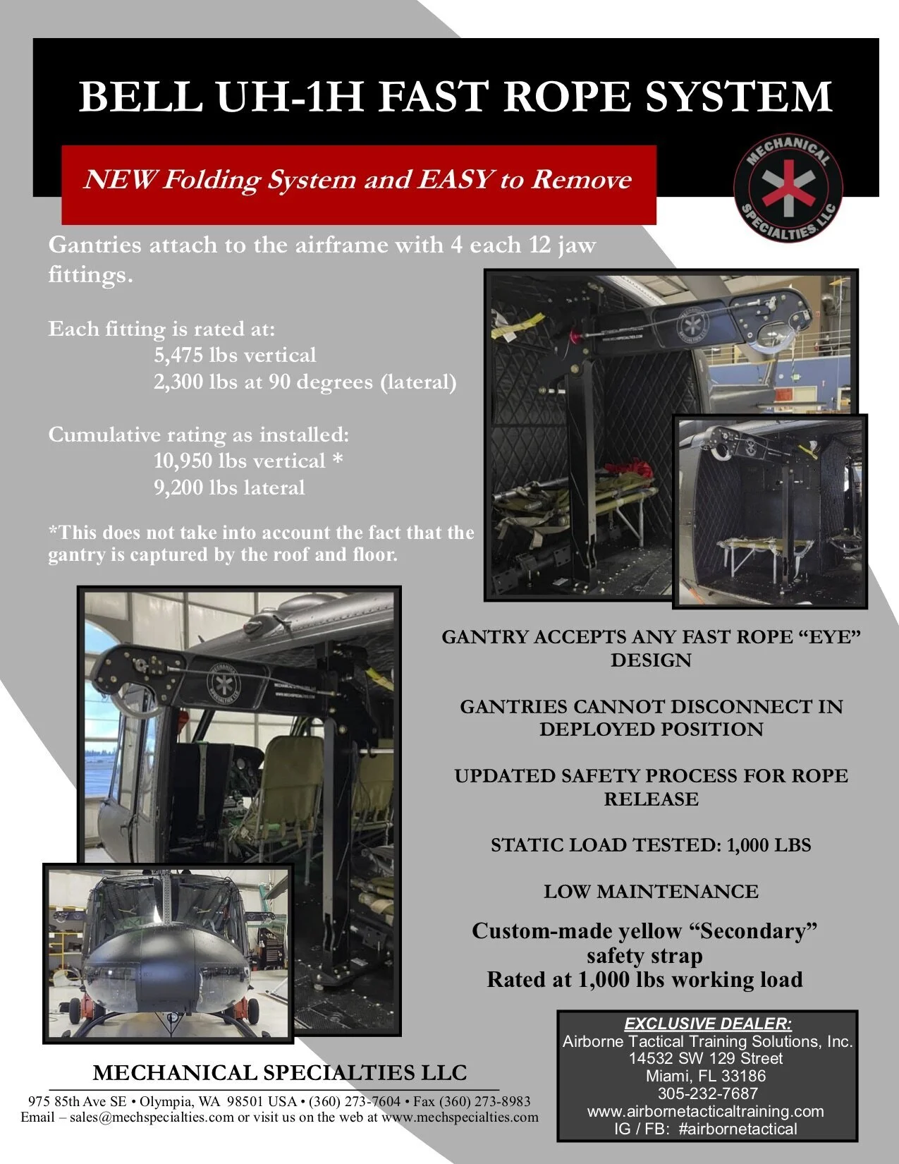 BELL UH-1H FAST ROPE (F.R.I.E.S) SYSTEM — Airborne Tactical Training ...