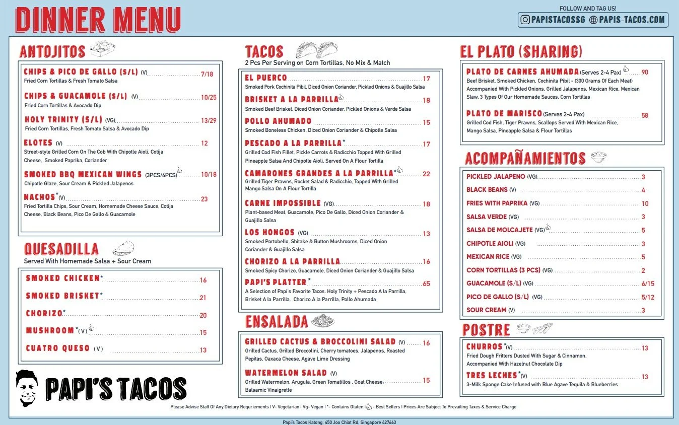 Our Food — Papi’s Tacos