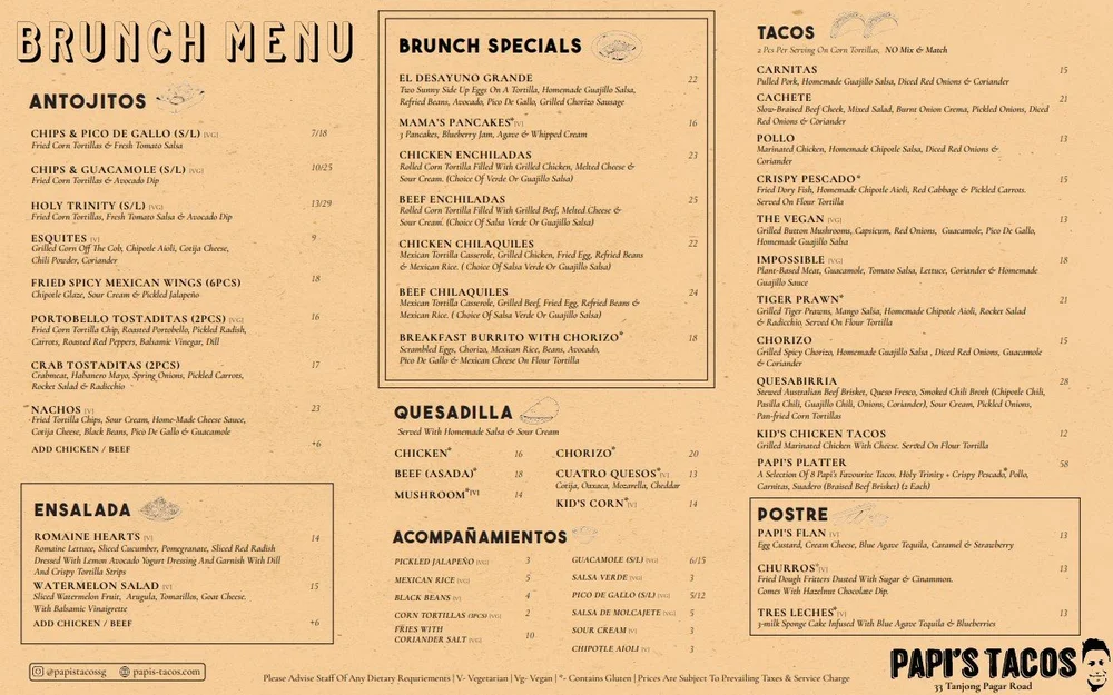 Our Menu: Tacos, Burritos, Quesedillas — Papi’s Tacos