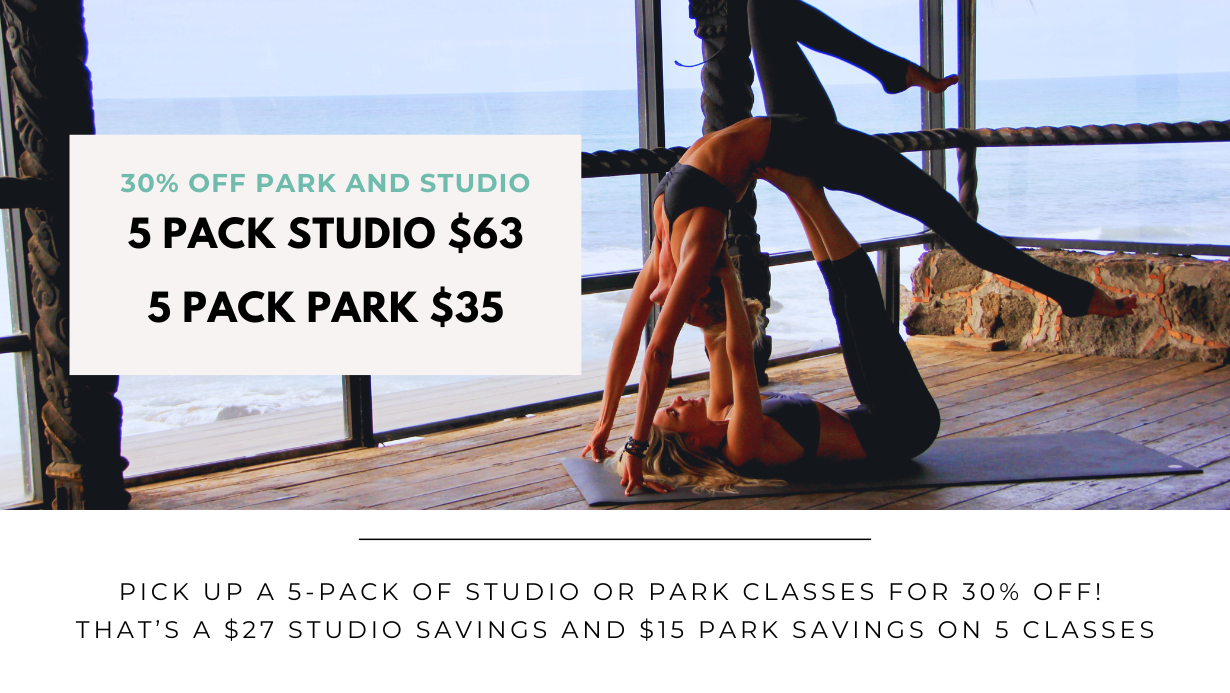 4th of July Sale! 15% off both Studio and Park Class Packs at iHeartYoga Dana Point! — iHeartYoga