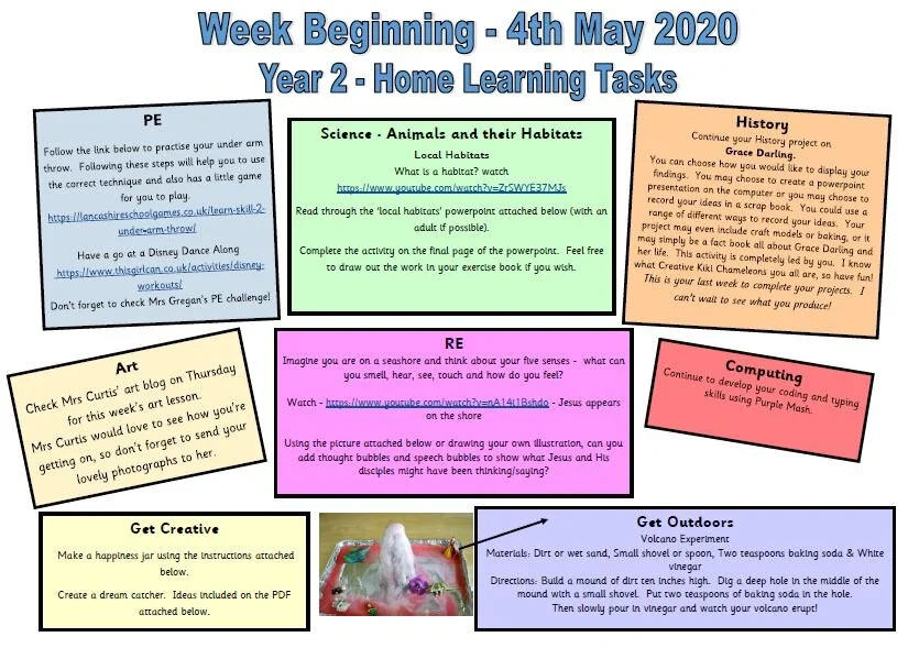 Year 2 Home Learning Challenges for the week - Week Beginning 4th May ...