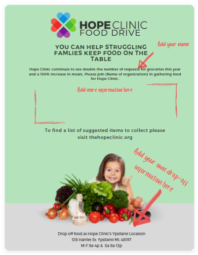How to Host a Food Drive! — Hope Clinic