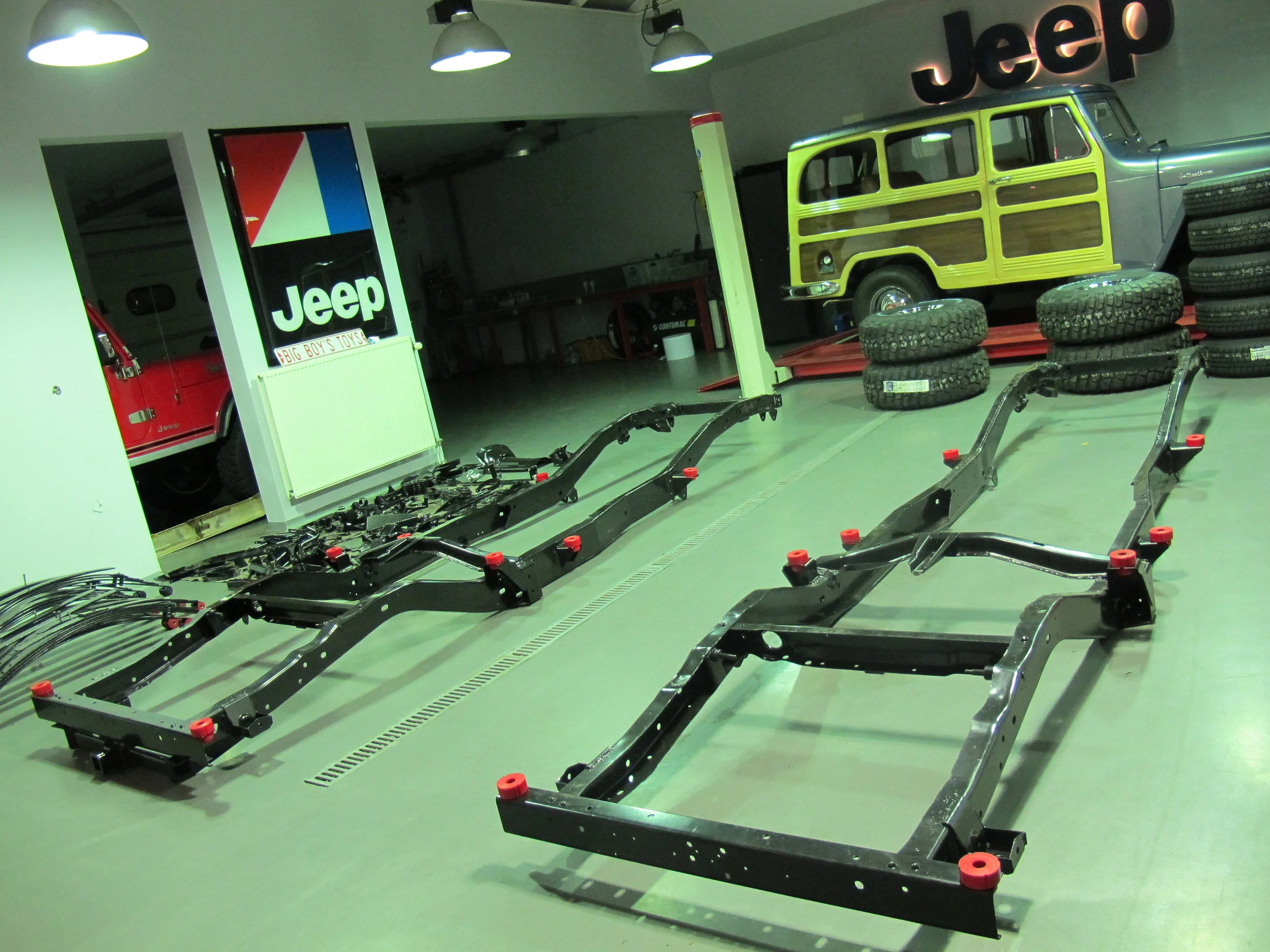 Powder coated Jeep frame | Jeep Heritage – Classic Jeep Wagoneer Parts