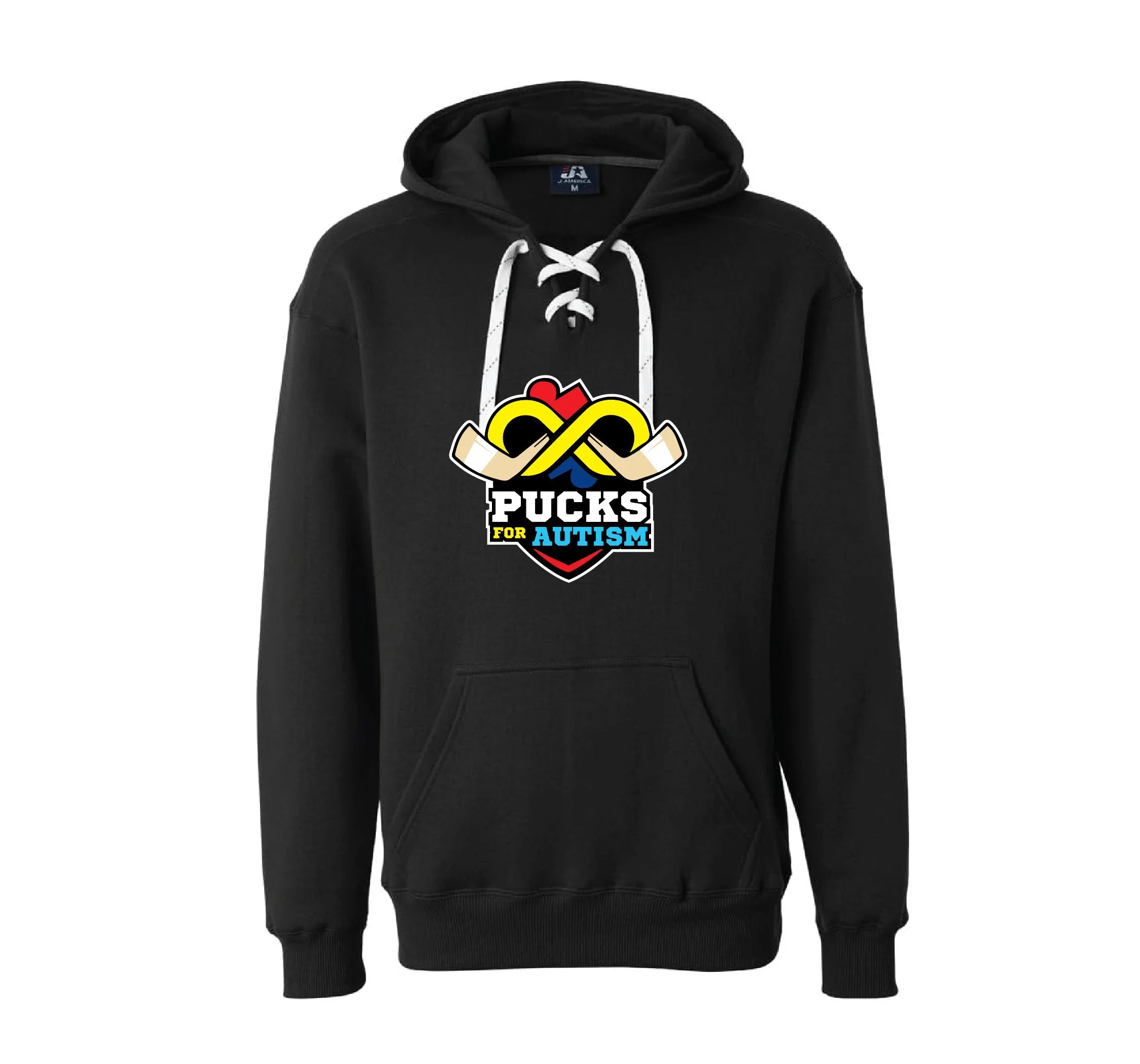 Pucks for Autism Laced Hoodie — hystyx