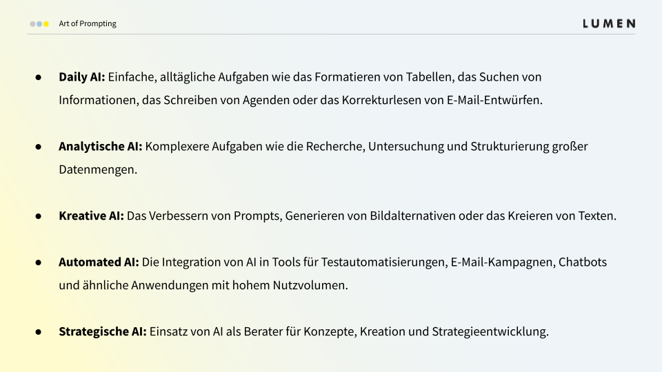 Die Rolle der AI in der Unternehmensentwicklung — Lumen ...