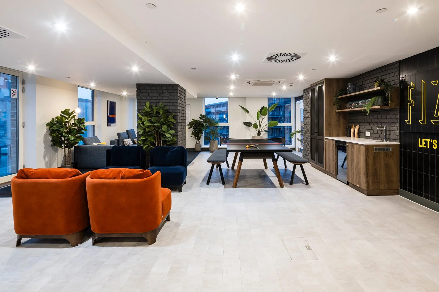 Design and install of the resident's amenity areas at Greystar's BTR ...
