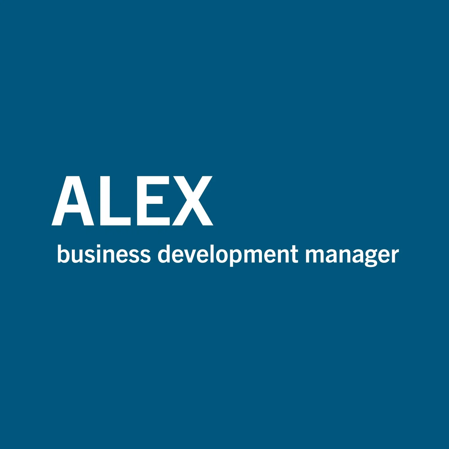 Alex Name Tag