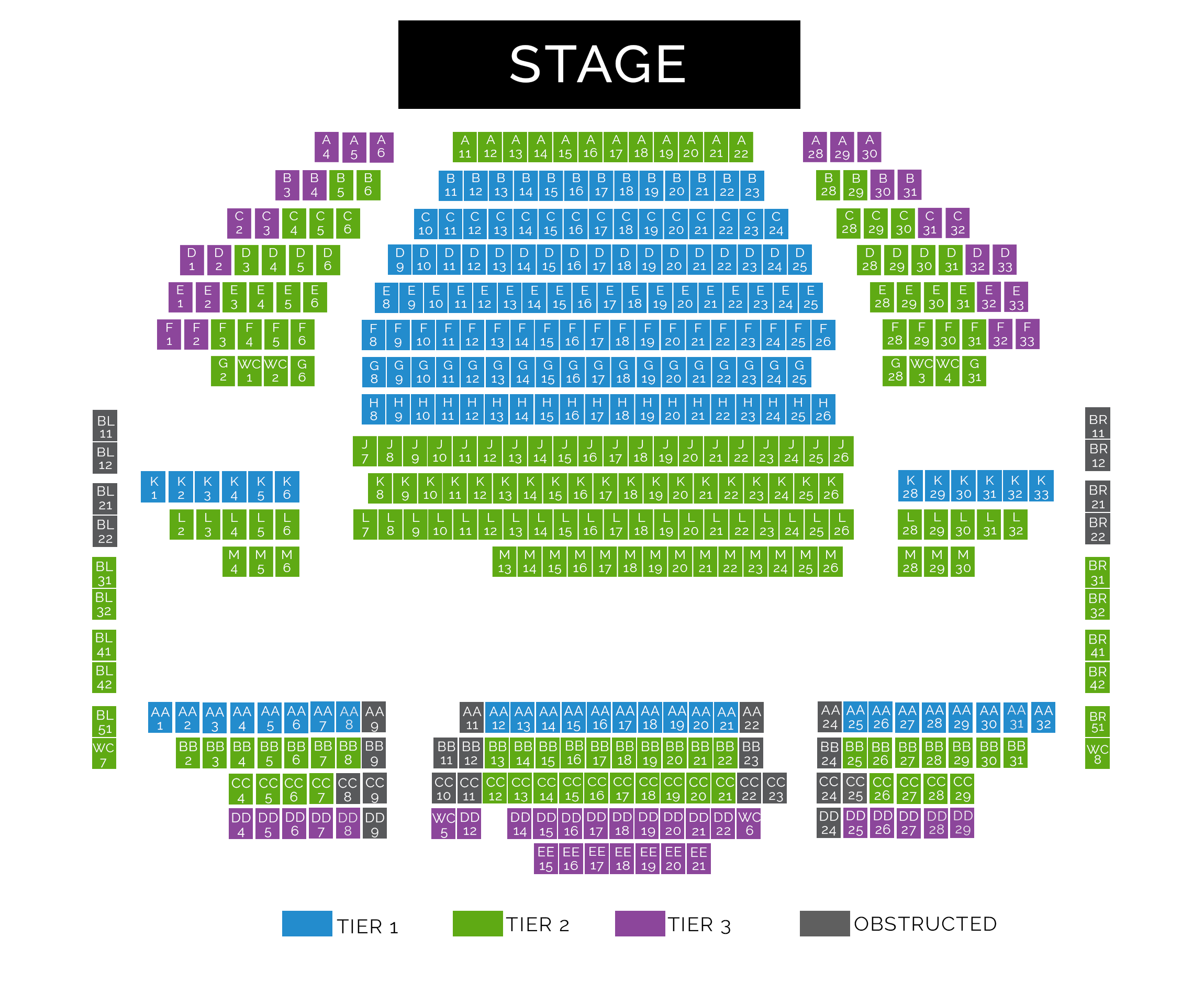 Seating Chart — A.D. Players at the George Theater