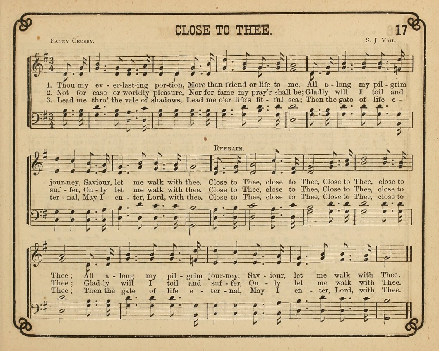 Close to Thee — Hymnology Archive