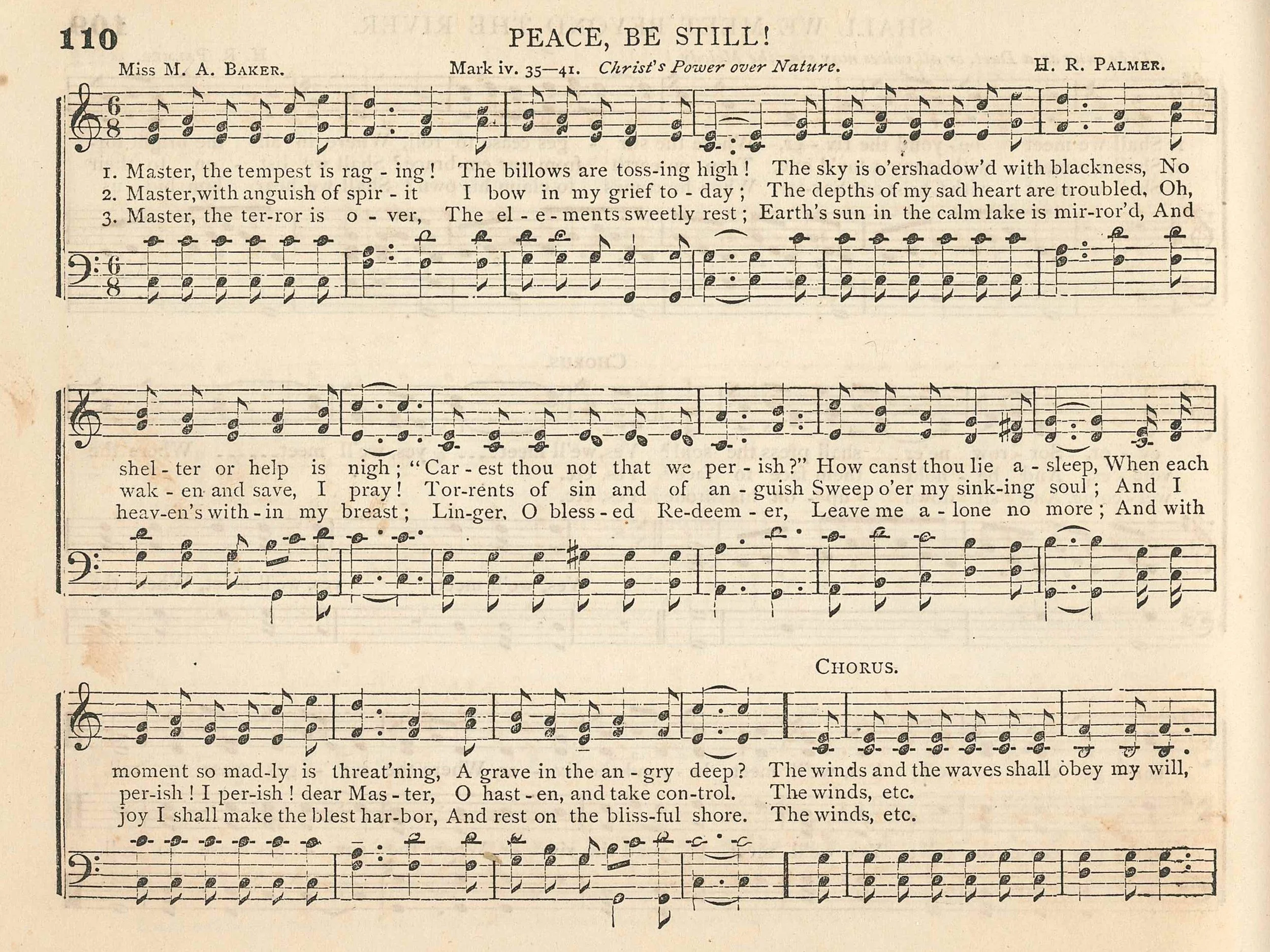 Peace Be Still — Hymnology Archive