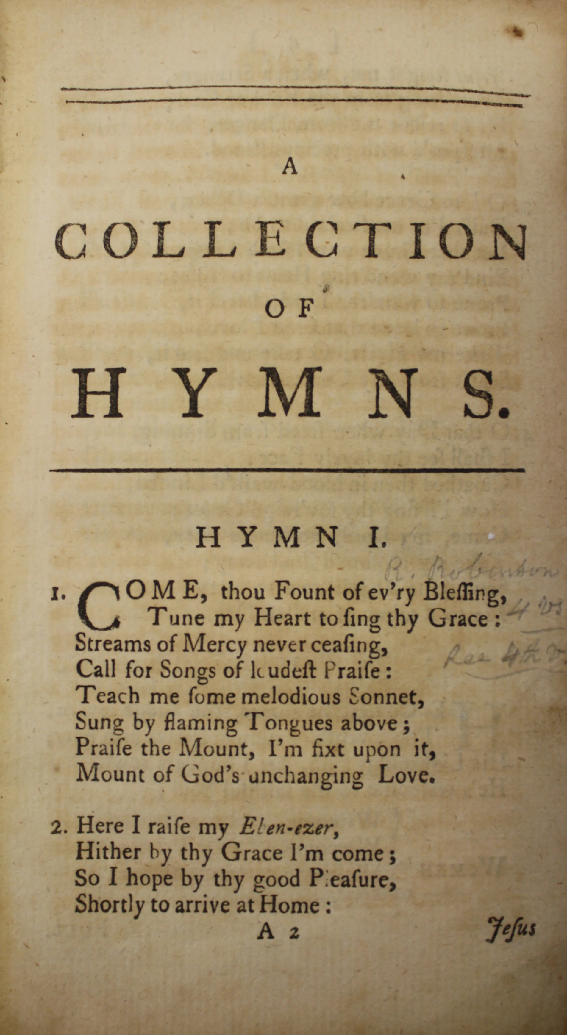 Come, thou fount of every blessing — Hymnology Archive