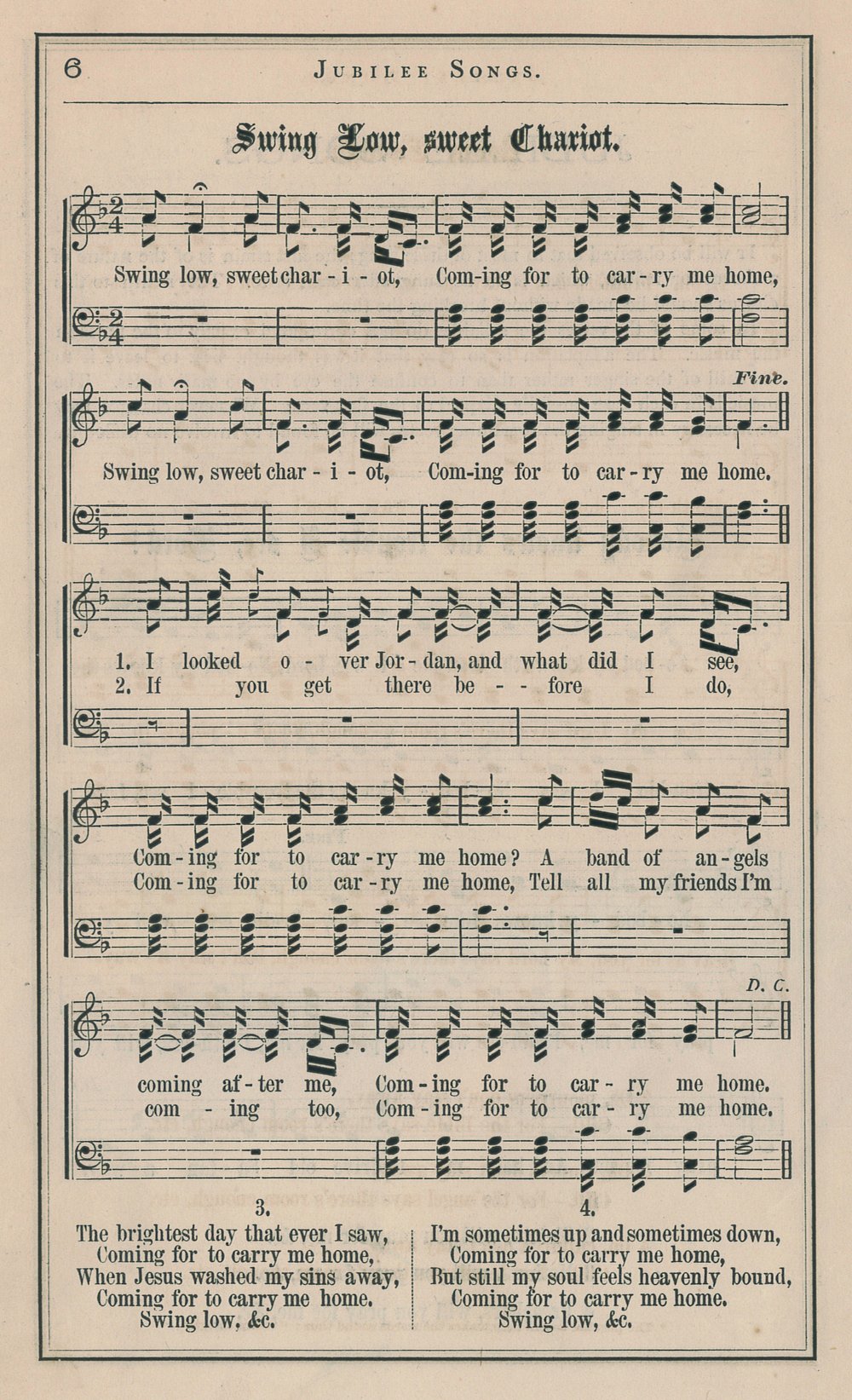 Swing low, sweet chariot — Hymnology Archive