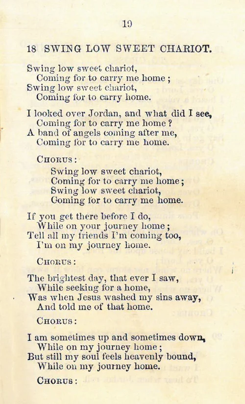 Swing low, sweet chariot — Hymnology Archive
