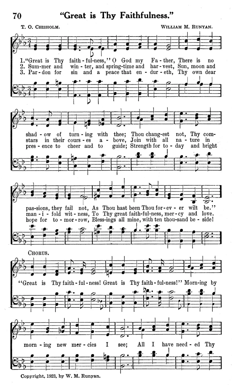 Great is thy faithfulness — Hymnology Archive