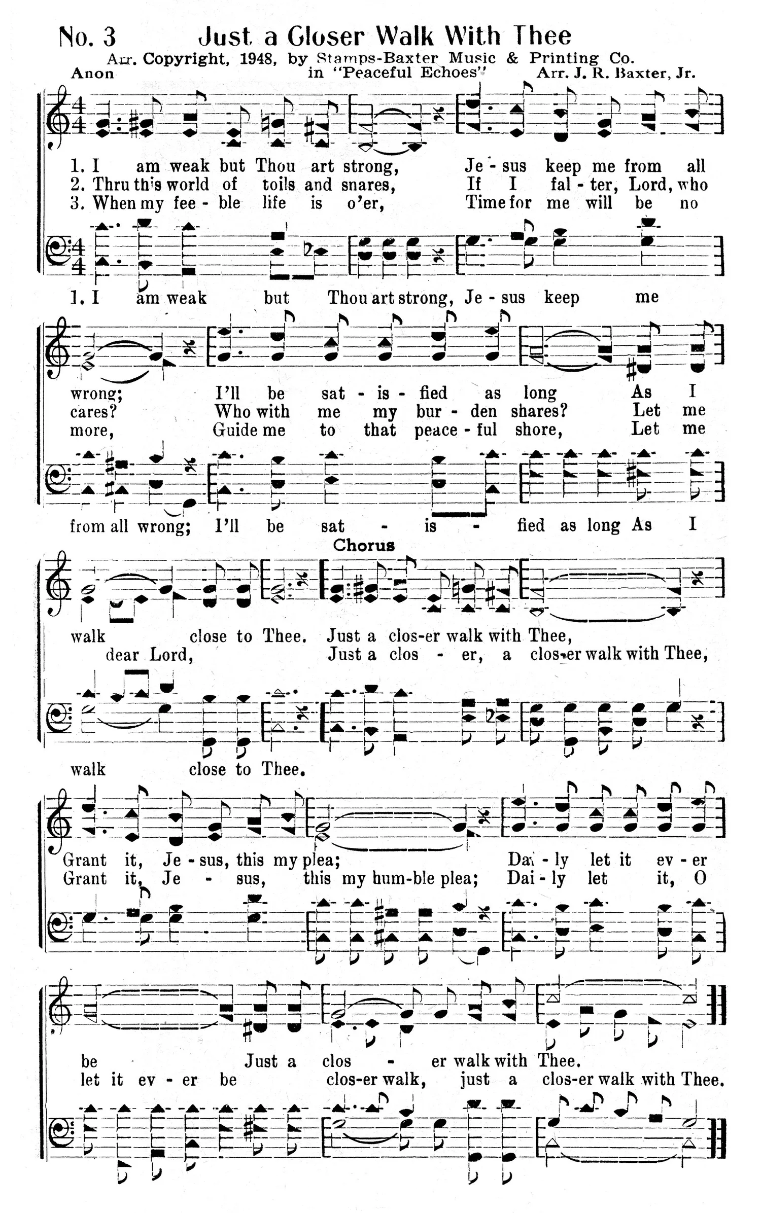 Just a closer walk with thee — Hymnology Archive