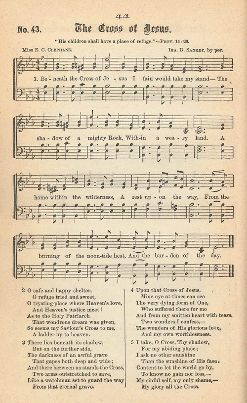 Beneath the cross of Jesus — Hymnology Archive
