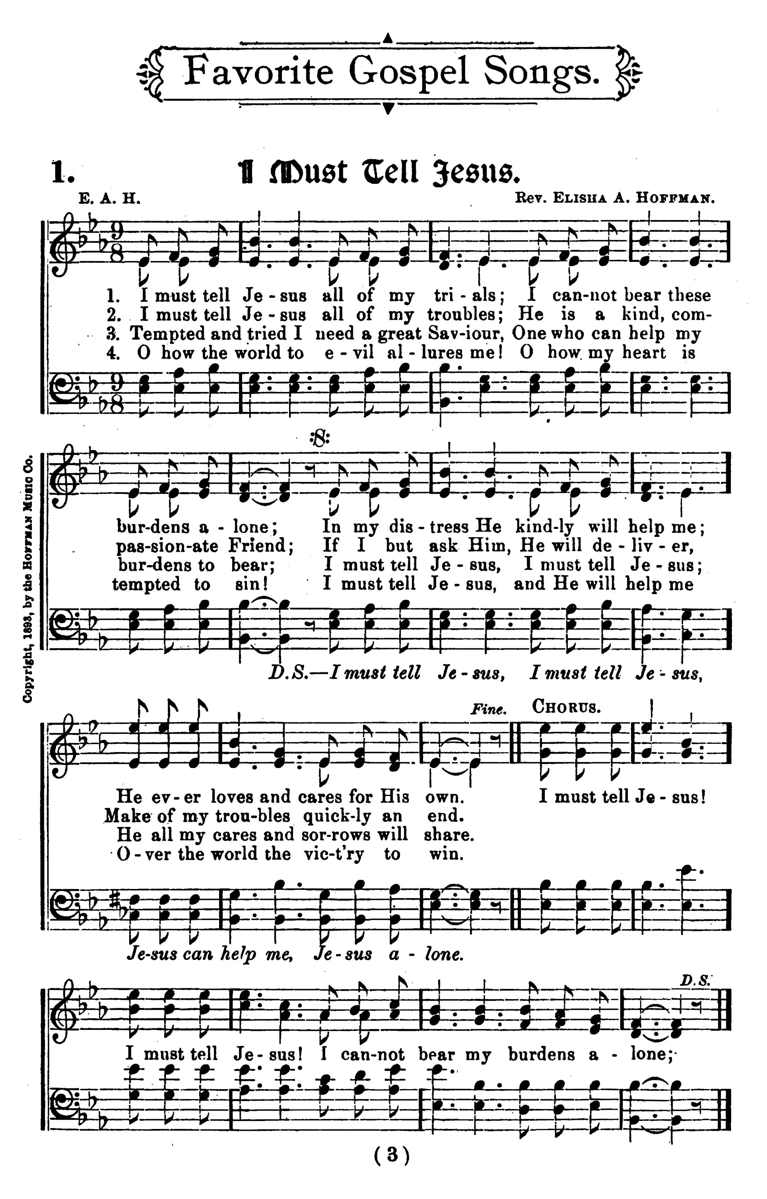 I must tell Jesus — Hymnology Archive