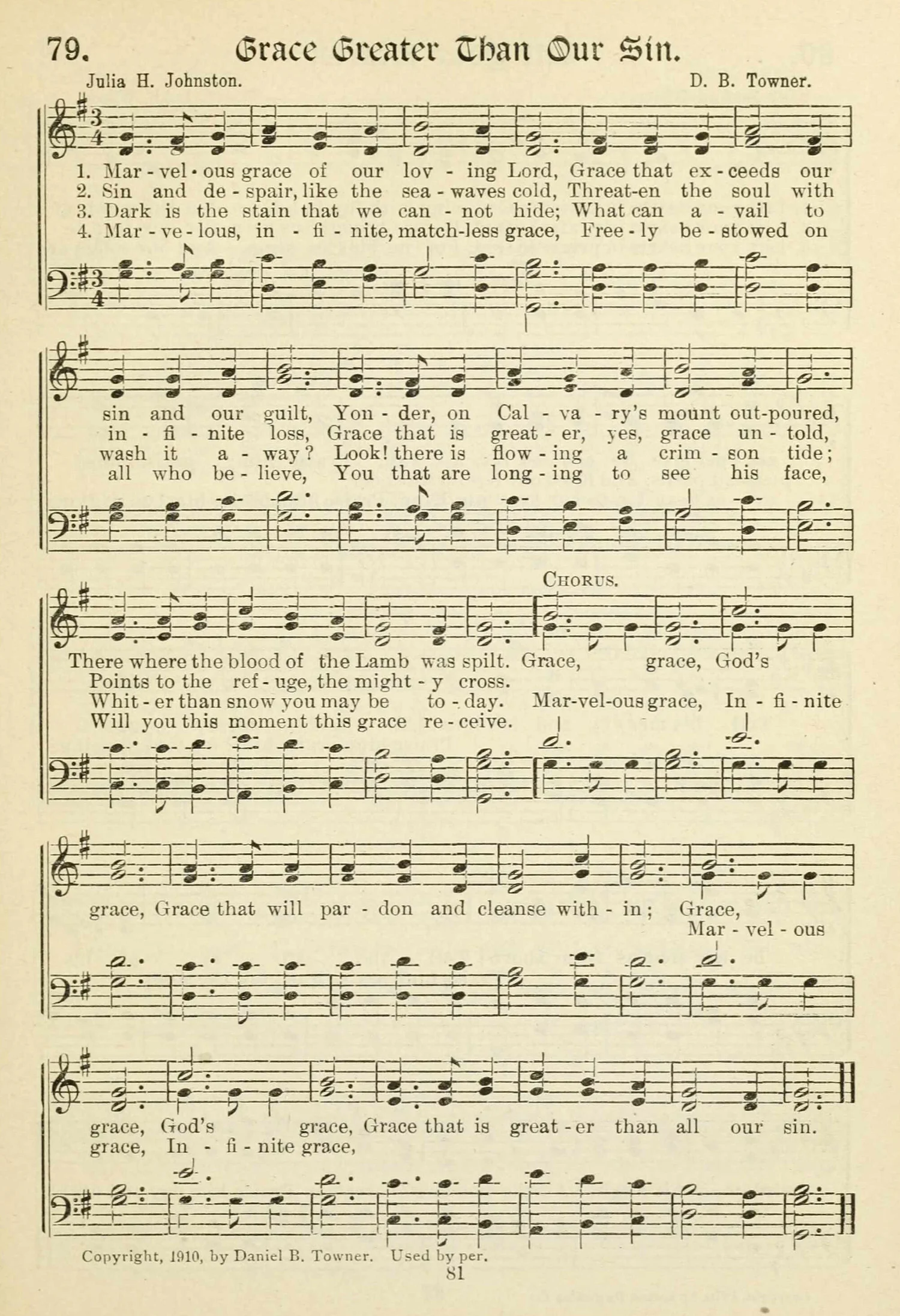 Grace Greater than Our Sin — Hymnology Archive