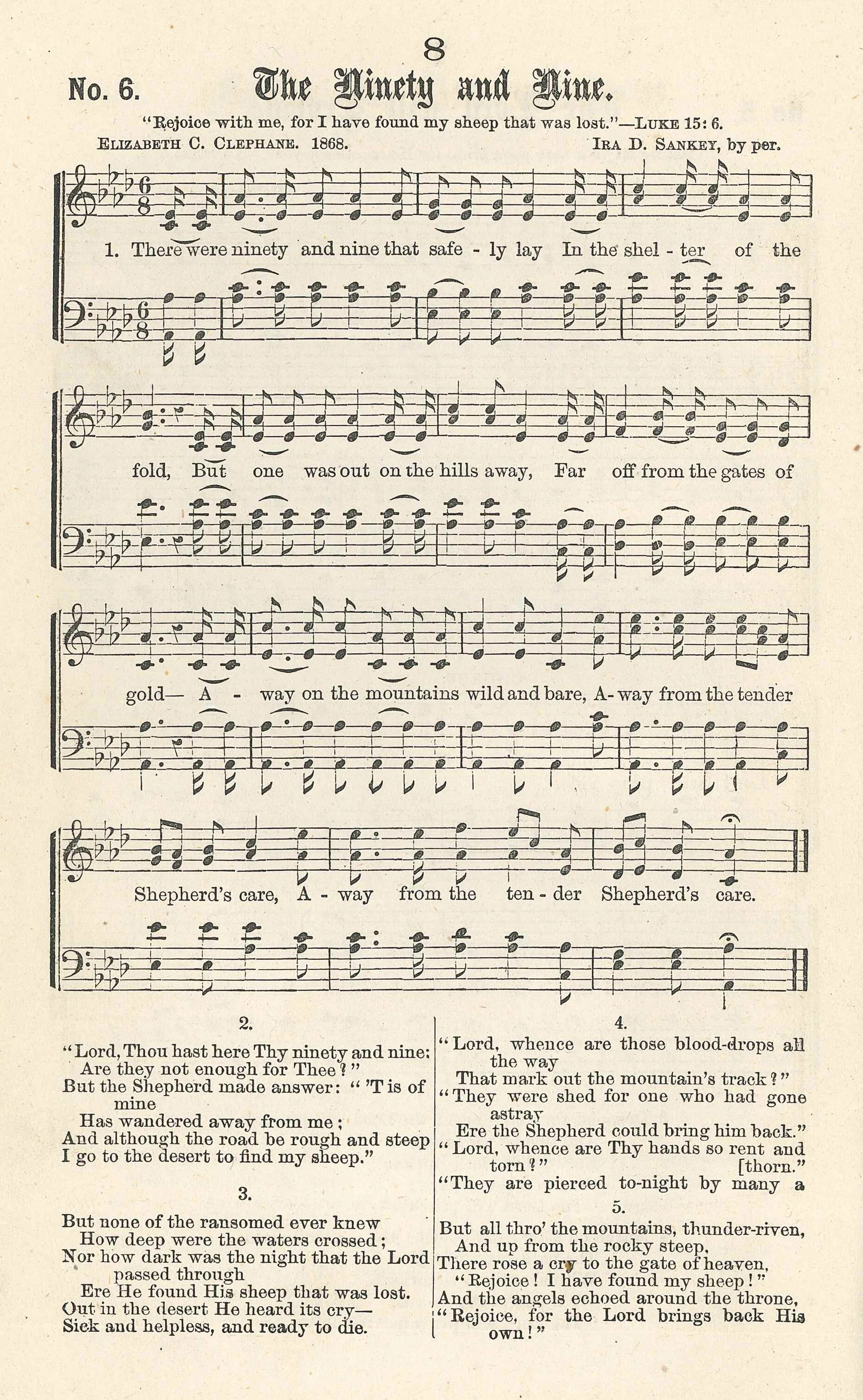 Ninety and Nine — Hymnology Archive