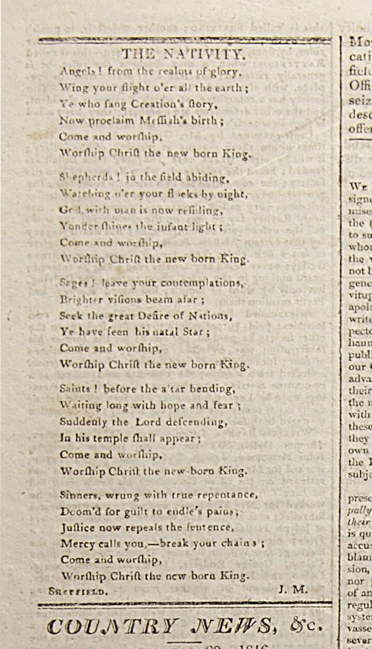 Angels, from the Realms of Glory — Hymnology Archive