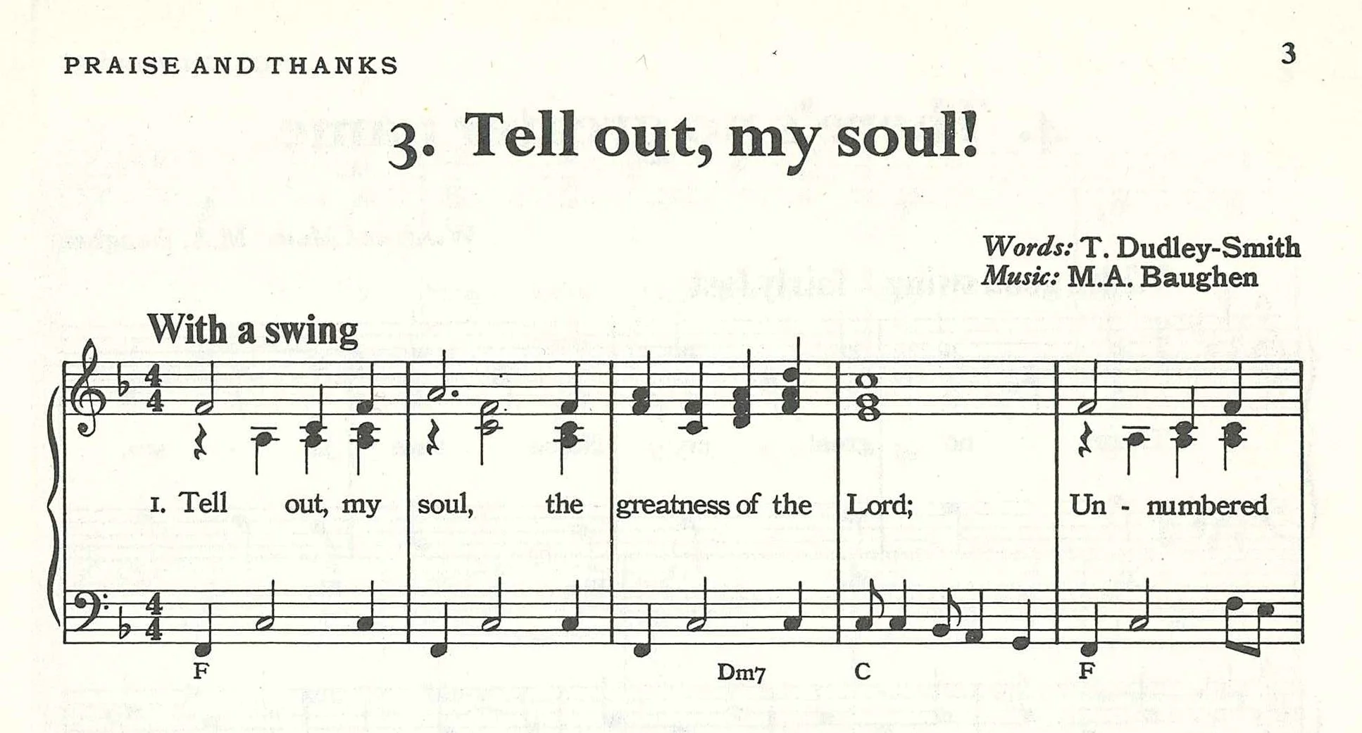 Tell out, my soul — Hymnology Archive