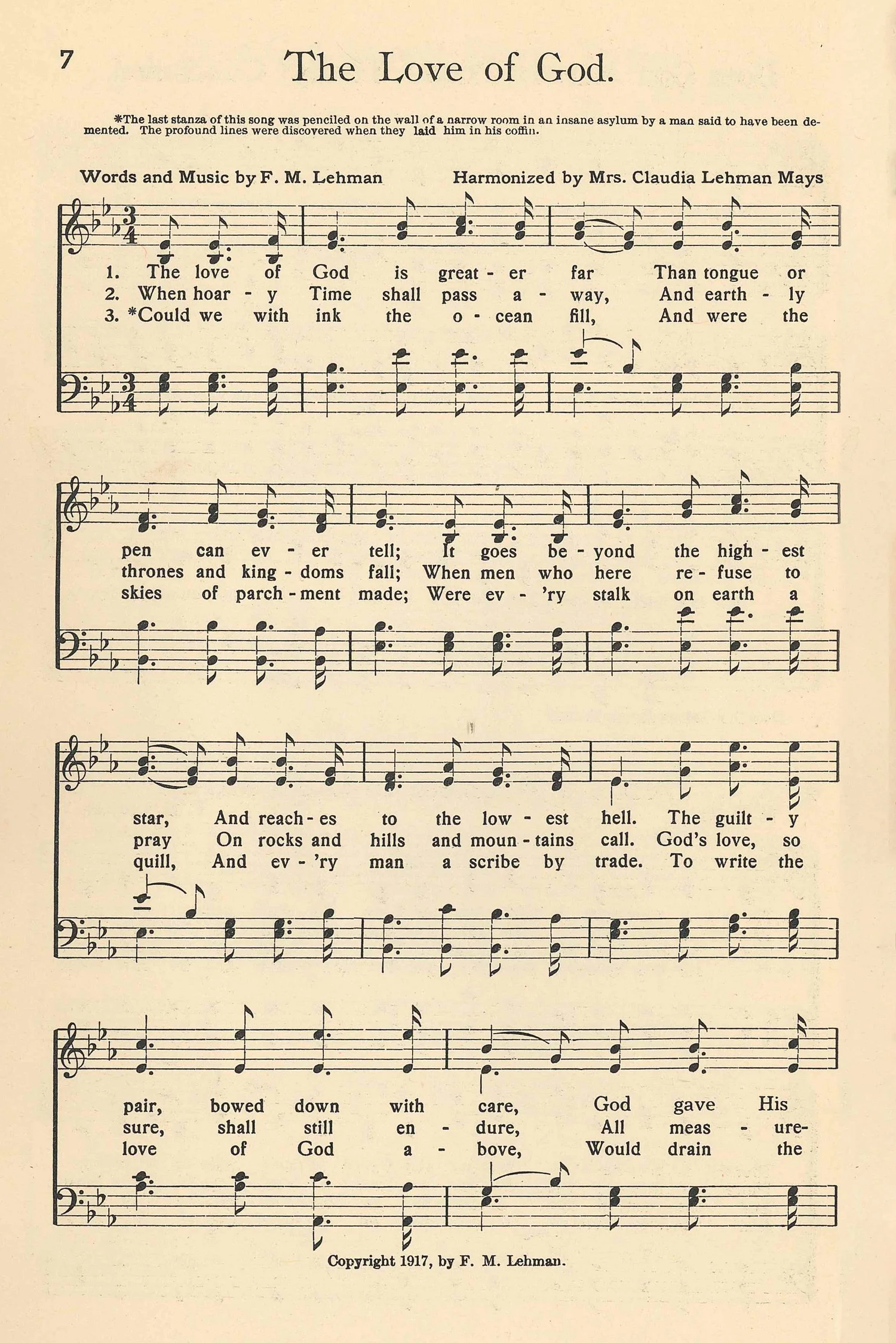 The Love of God — Hymnology Archive