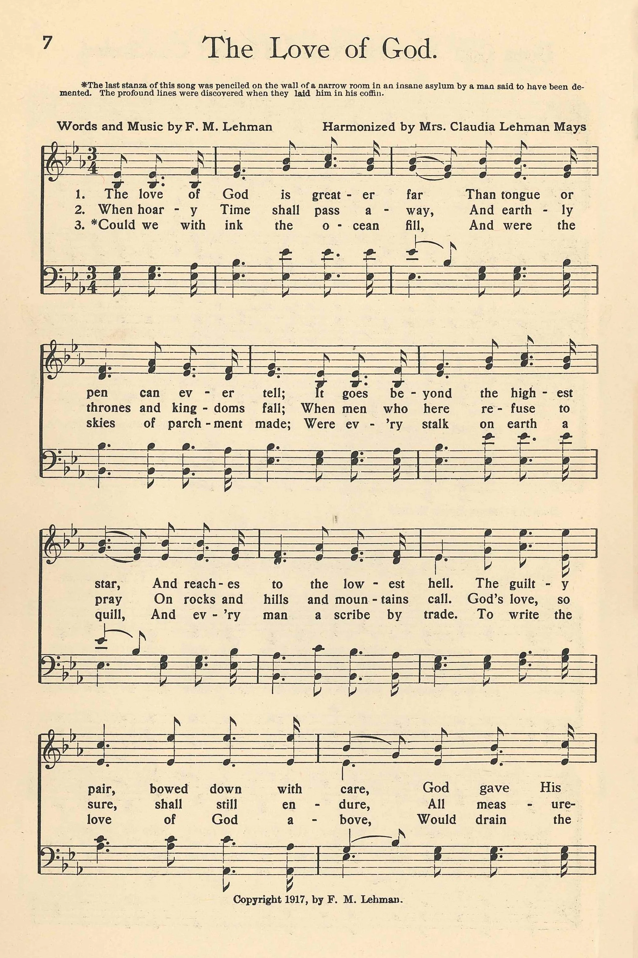 The Love of God — Hymnology Archive