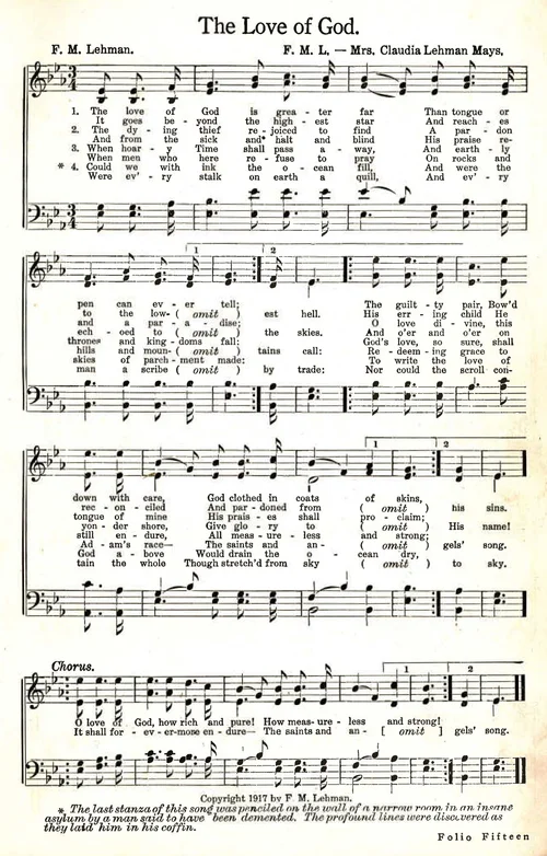 The Love of God — Hymnology Archive