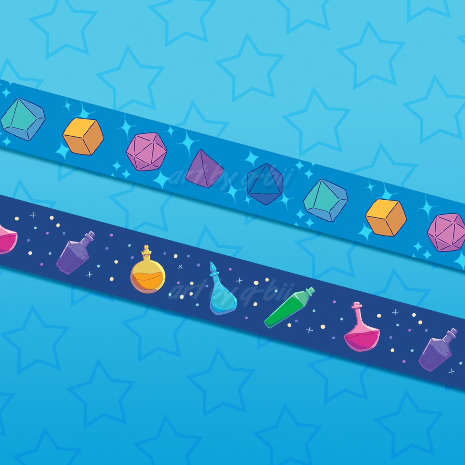 D&D Themed Washi Tape — Art by Q-Bii