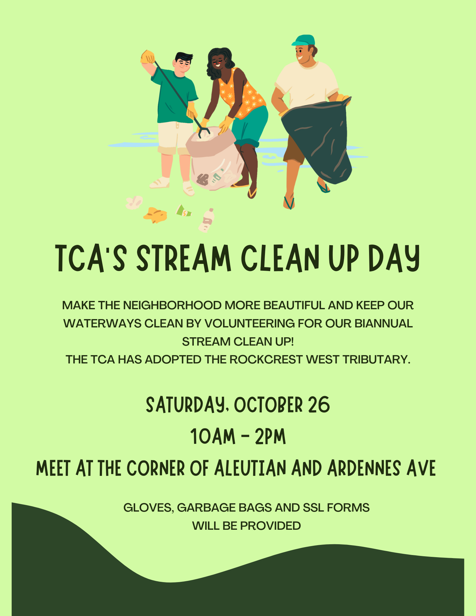 Clean up our stream on Saturday, 10/26 — Twinbrook Community Association
