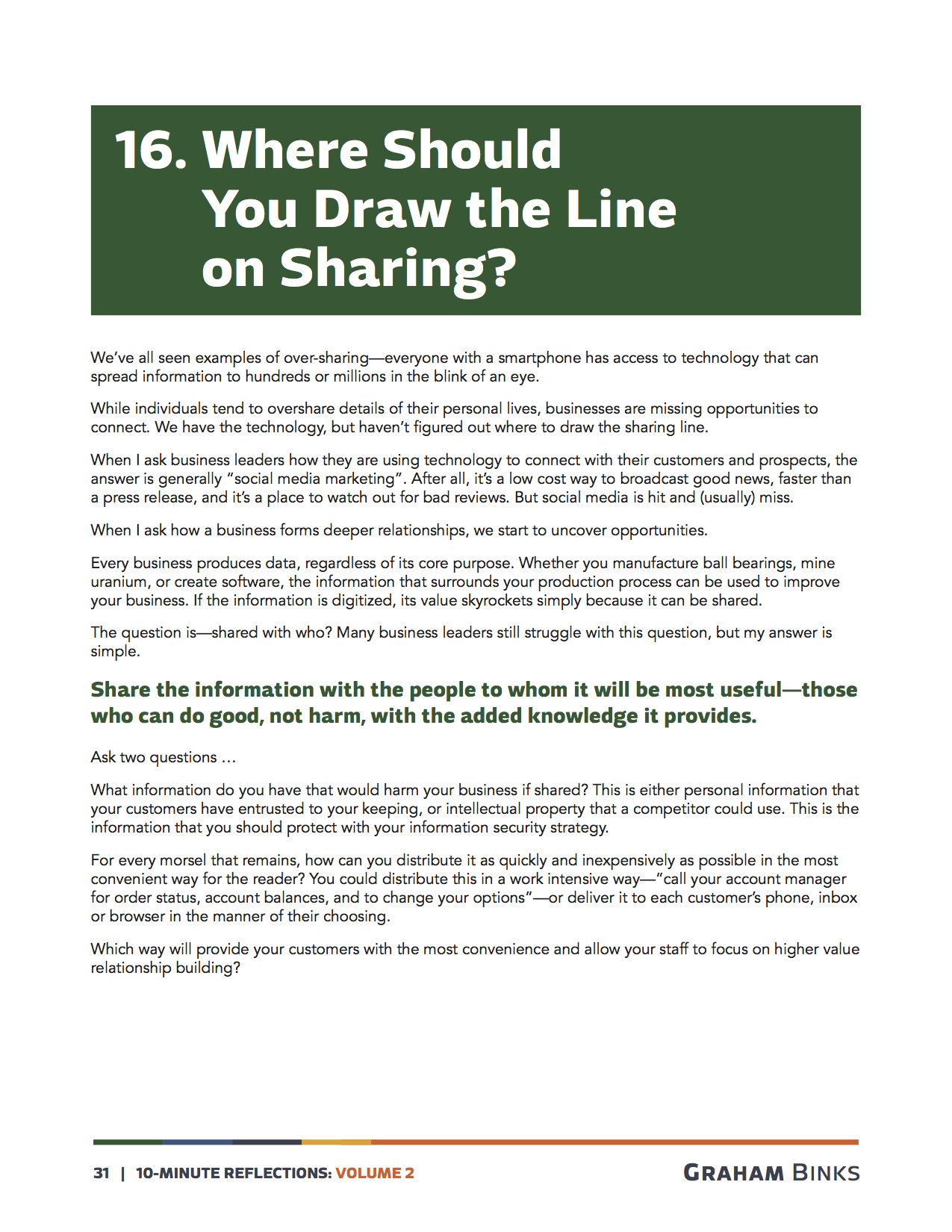 Books — Graham Binks