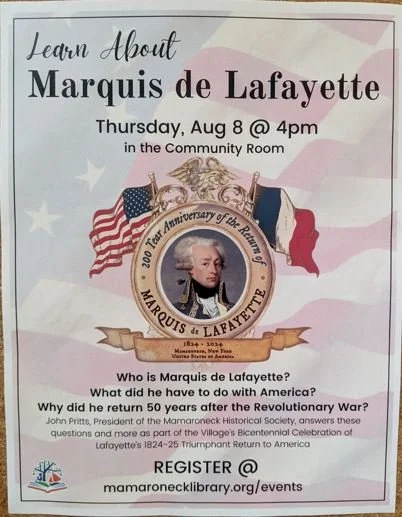 CALENDAR — Mamaroneck Historical Society