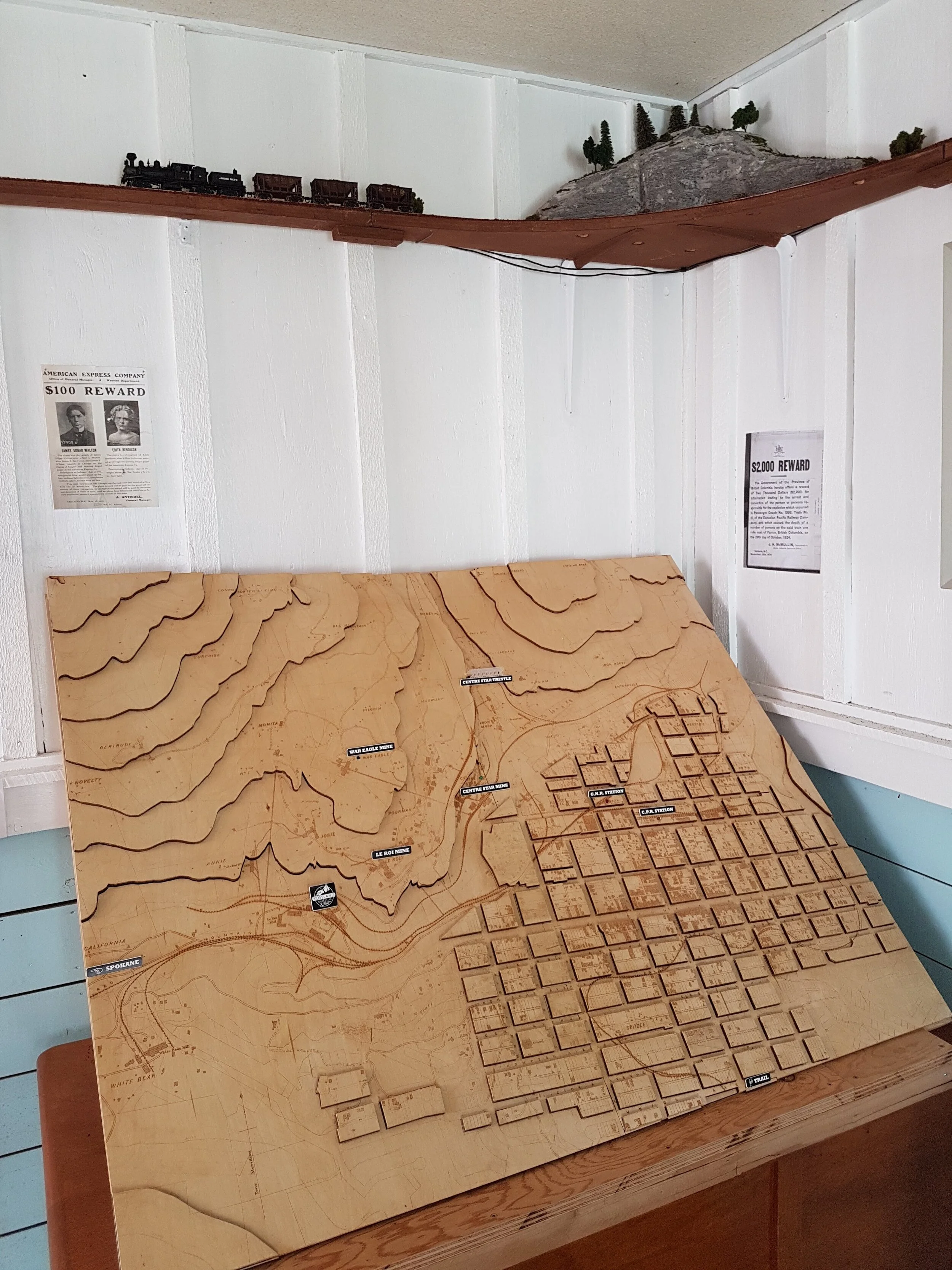 Topographical Map of Rossland's Railways — Rossland Museum & Discovery ...
