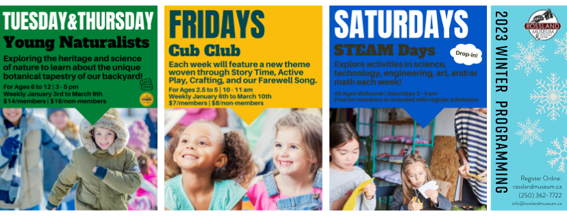 Winter Programming Registration Open — Rossland Museum & Discovery Centre