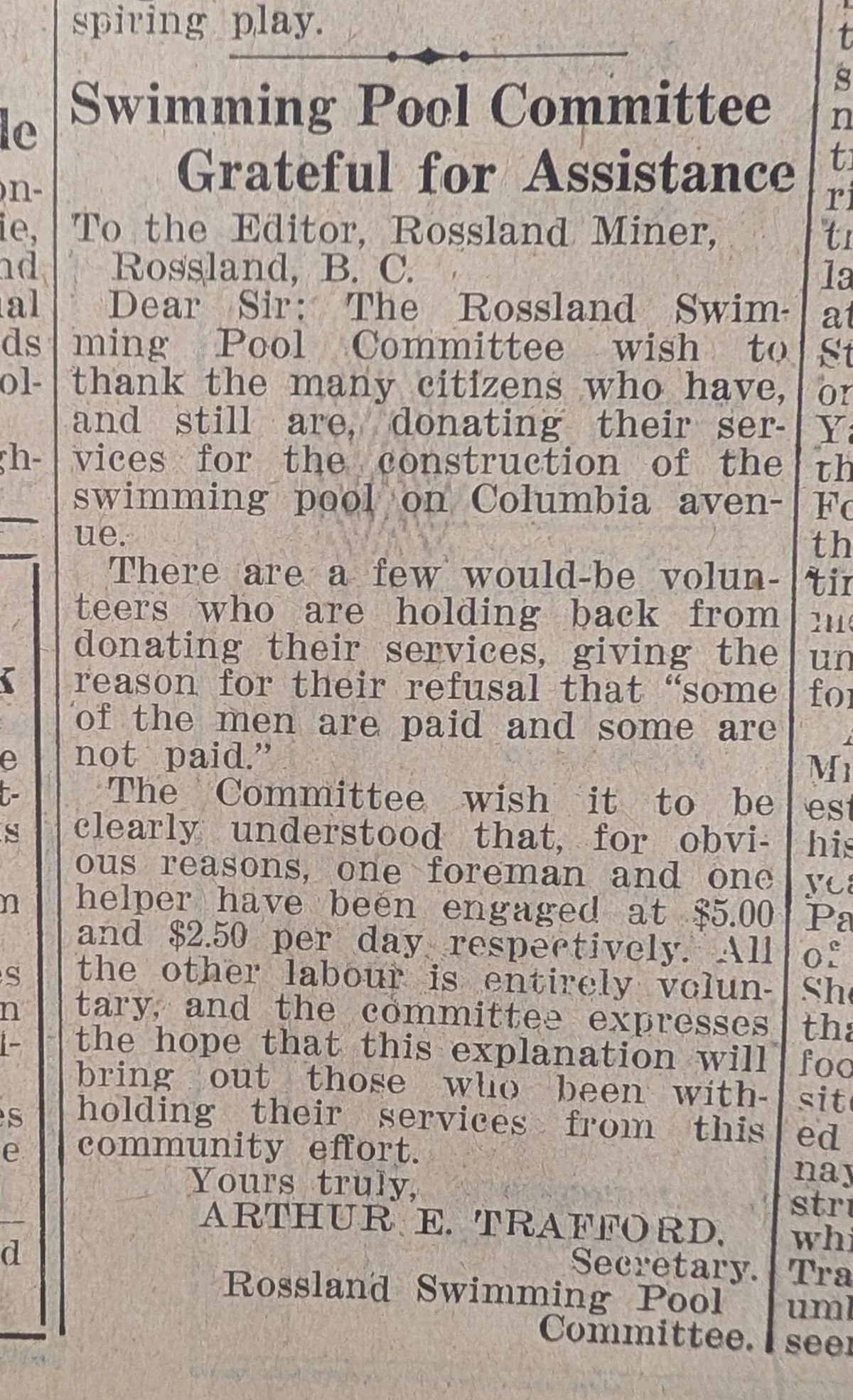 Rossland Swimming Pool — Rossland Museum & Discovery Centre