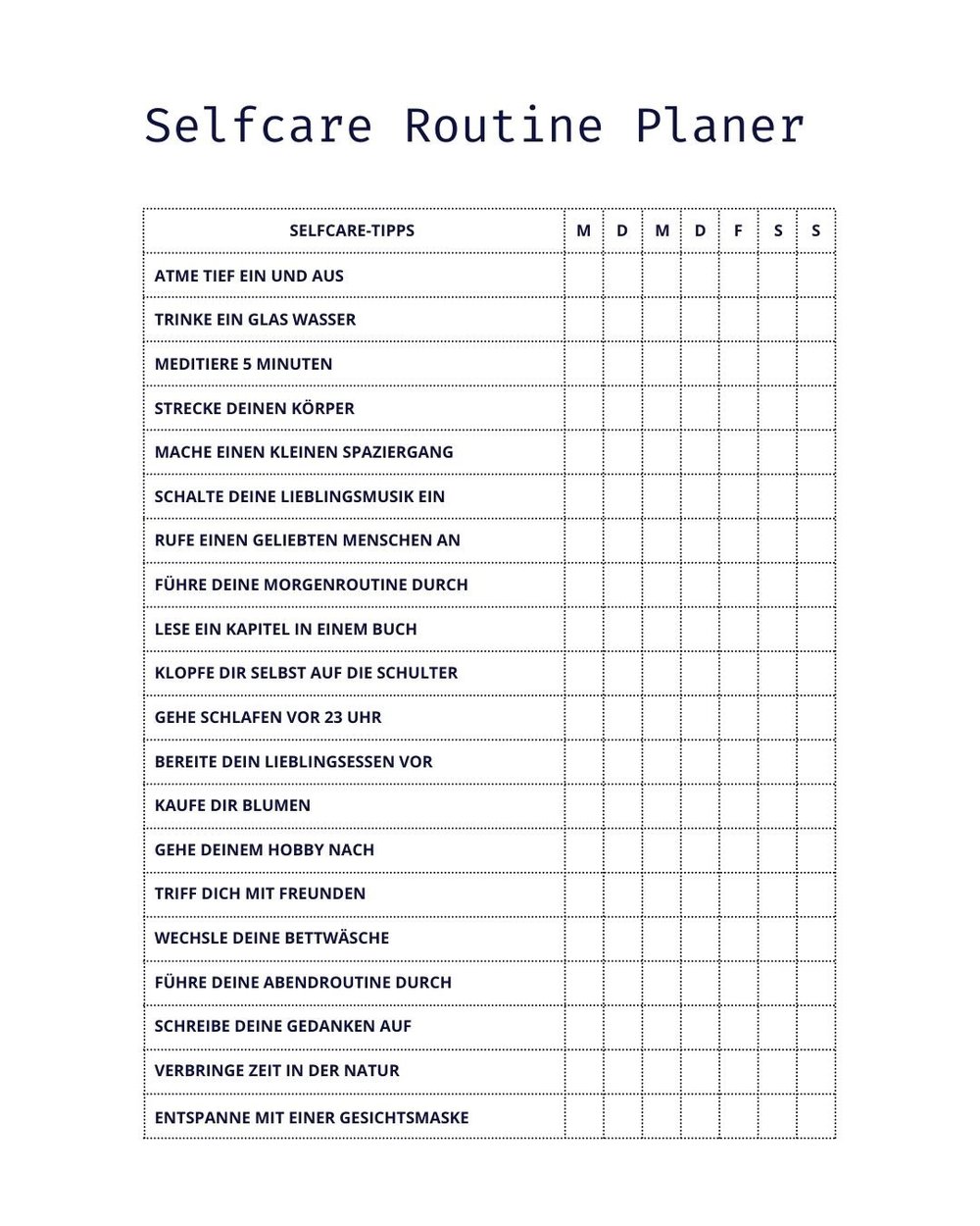 Reset Diaries: Mit 7 Tipps zum eigenen Selfcare-Plan — Selfcare Society