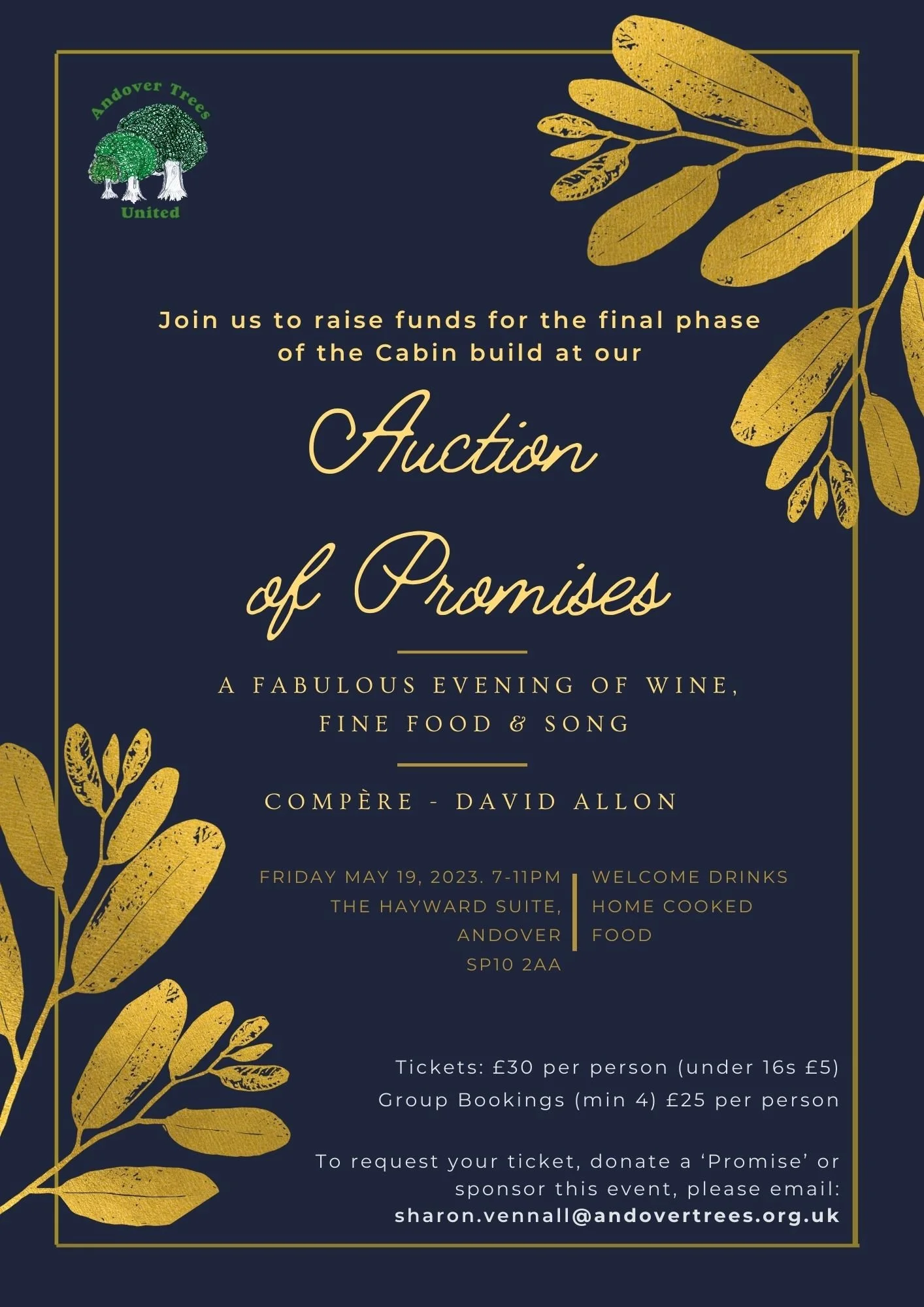 FUNDRAISER FOR THE CABIN — Andover Trees United
