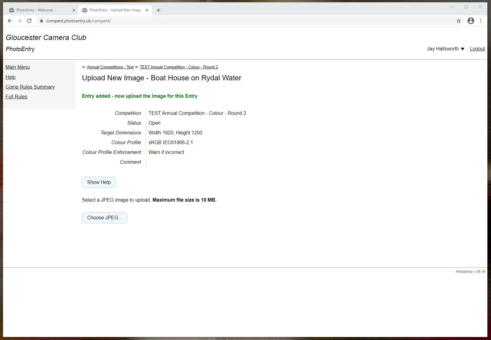 PhotoEntry - Uploading Images For A Club Competition — Gloucester ...