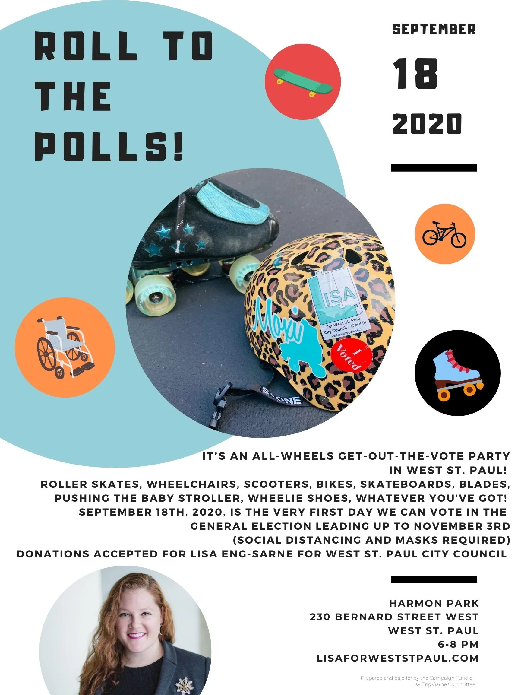 Roll to the Polls! — Lisa Eng-Sarne for West St. Paul City Council Ward III