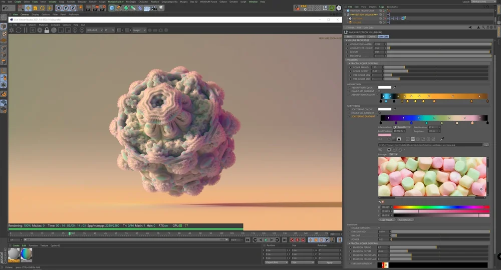Volume Vectron - Volumetric Fractals with Octane render — Machina ...
