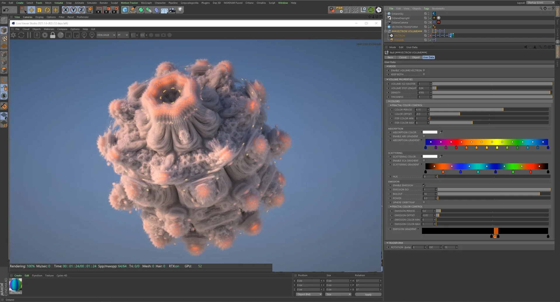 Volume Vectron - Volumetric Fractals with Octane render — Machina ...