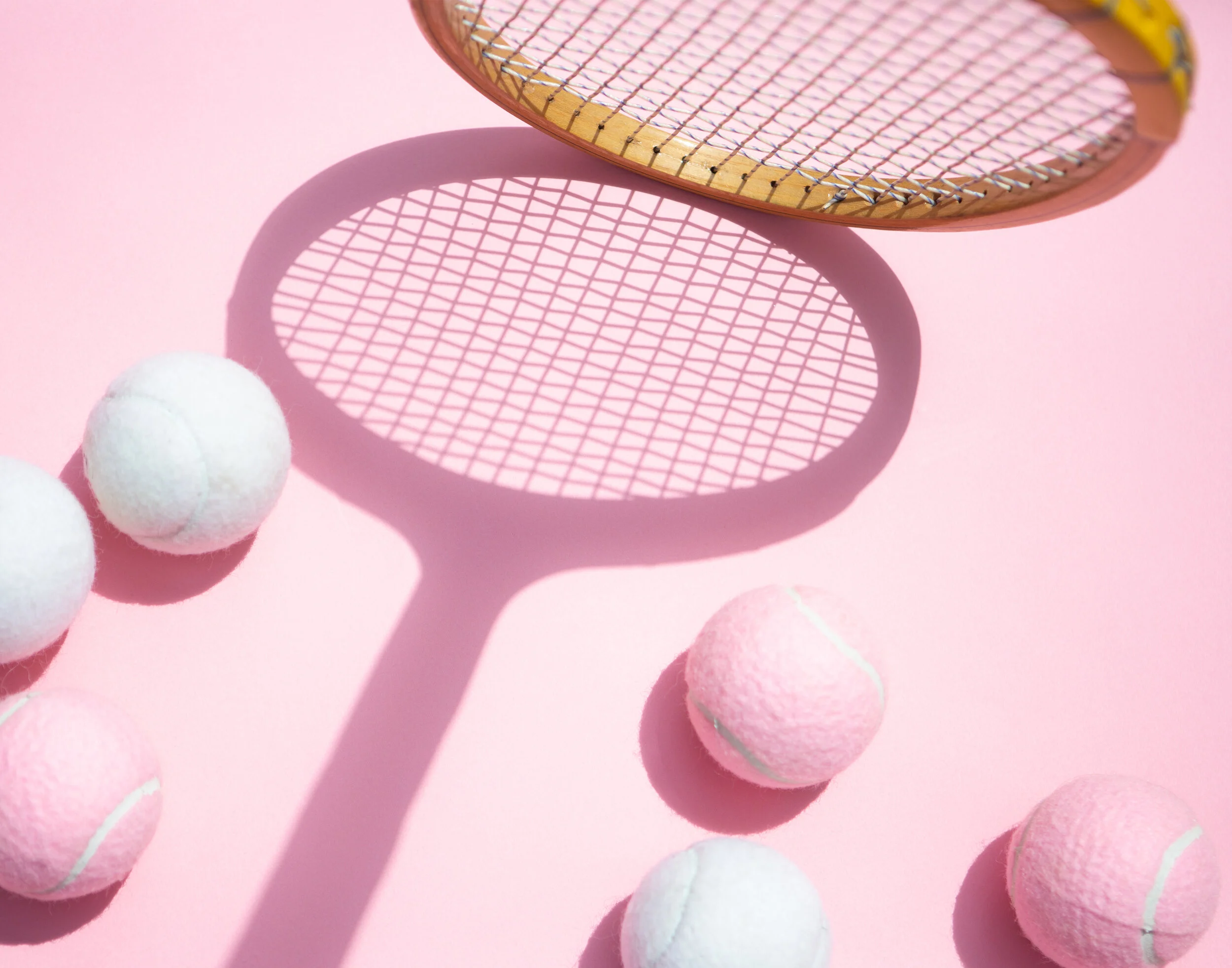 Pink Tennis Ball And Racket