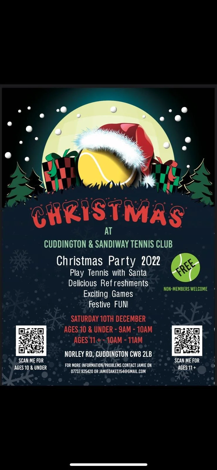 Calendar of Events — Cuddington and Sandiway Tennis Club