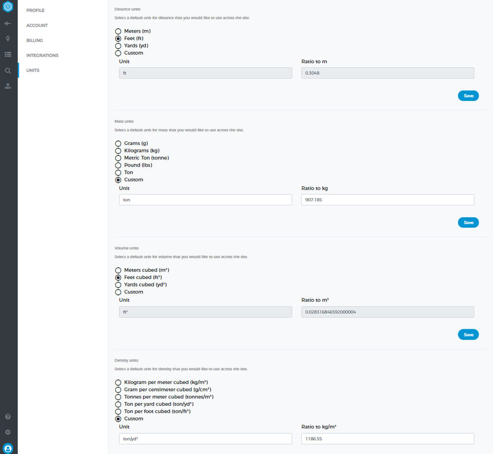 How to Setup Default Units - Botlink