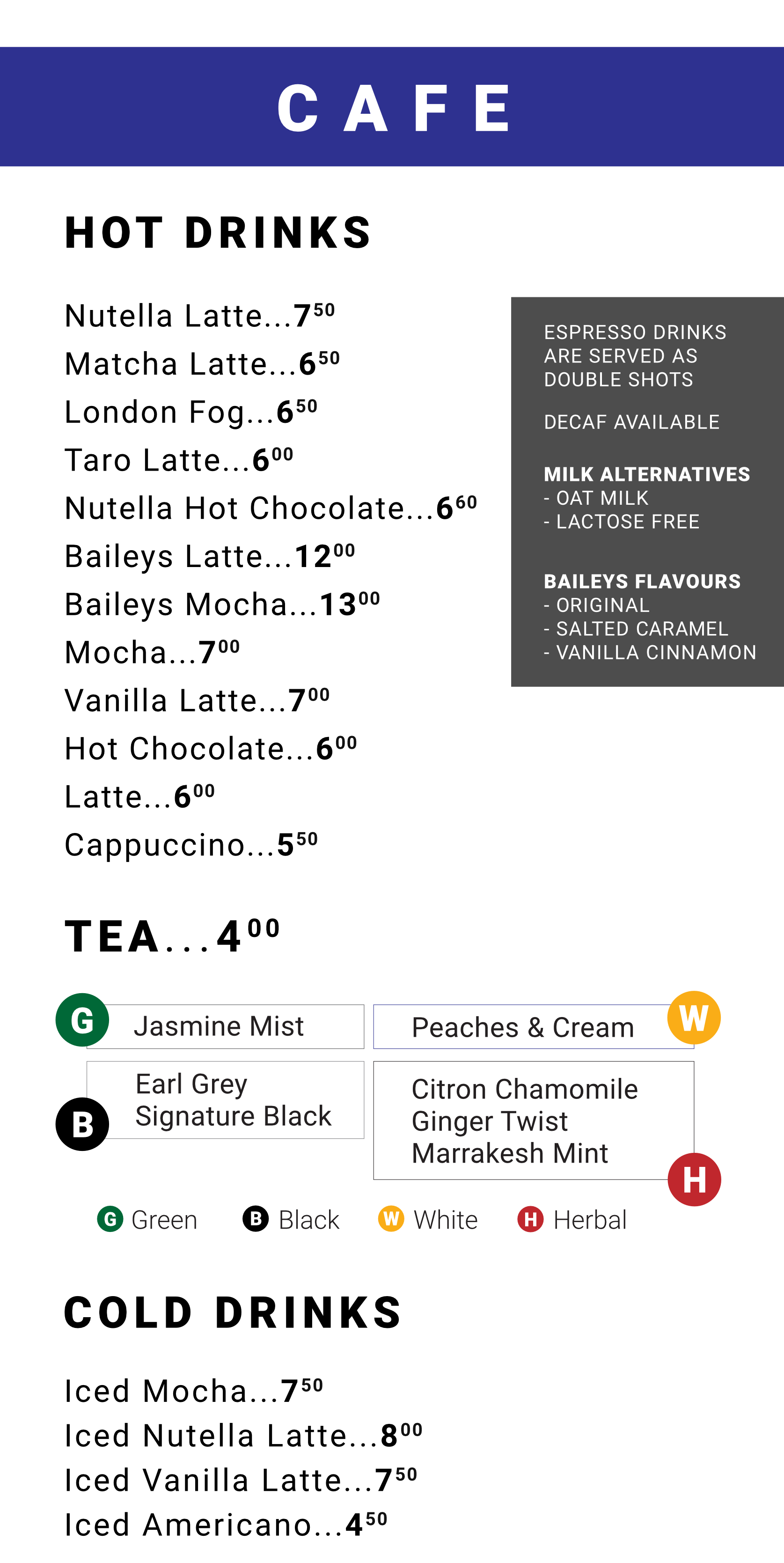 Menu — For The Win Board Game Cafe & Bar